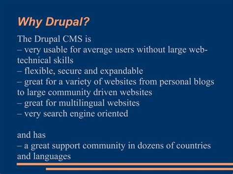 some info on drupal content management system ppt