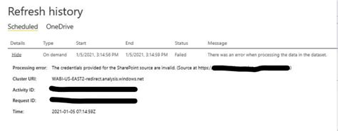 Solved Csv File From Sharepoint Refresh Credentials I Microsoft Fabric Community