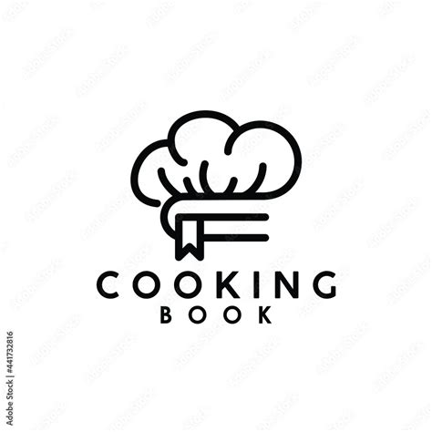 Chef Hat With Bookmark Cooking Book Recipes Chef Cooking Guide Logo