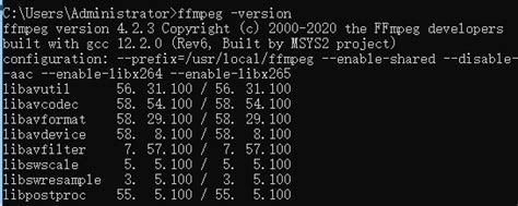 Windows下msys2编译64位的ffmpeg源码msys64 Csdn博客