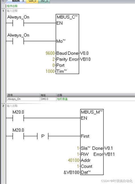 西门子smart200与v20进485 modbus rtu）通讯 smart 200 485通讯协议 csdn博客