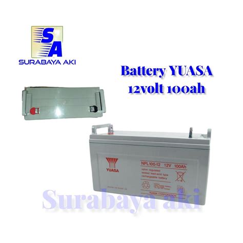 Jual Aki Kering Yuasa Np100 12 Baterai Kering Yuasa 12v 100ah 12 V 100