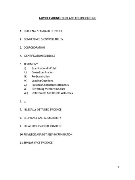 6 Law Of Evidence Pdf Burden Of Proof Law Insanity Defense