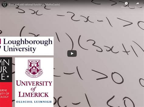 Maths Casts Even And Odd Rational Functions Instructional Video For 10th 12th Grade Lesson