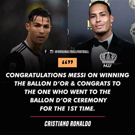 Ronaldo Reply To Van Dijk After Failing To Attend The Ballon Dor