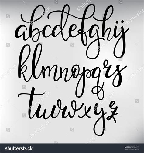 Cursive Hand Lettering Fonts Alphabet