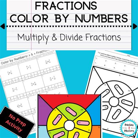 Multiply Divide Fractions Color By Number Print Activity TPT
