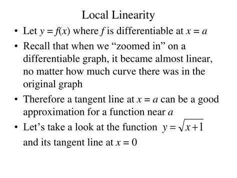 Ppt Section 143 Local Linearity And The Differential Powerpoint