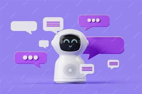Artificial Intelligence Bot And Speech Bubbles Premium Photo