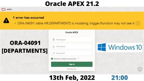 solving the ora 04091 error in oracle apex 21 2