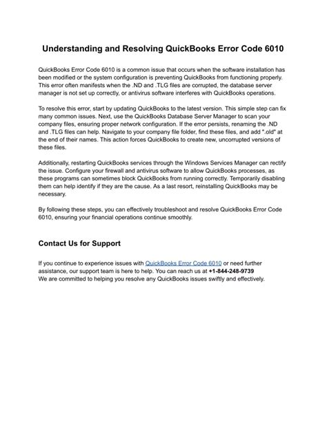 Ppt Understanding Quickbooks Error Code 6010 Causes And Solutions