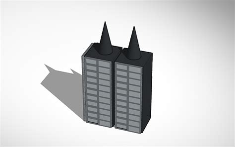 3d Design Twin Towers Tinkercad
