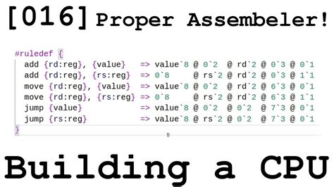 016 A Proper Assembler Building A Cpu From Scratch Youtube