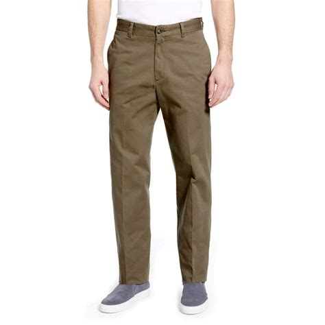 Washed Khaki Pant In Olive Sumpter Flat Front By Charleston Khakis