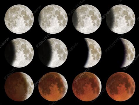 Total Lunar Eclipse Time Lapse Montage Stock Image C0476660