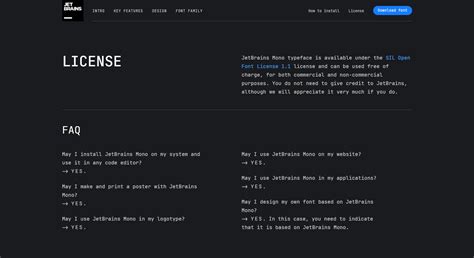 开源字体 免费商用英文等宽字体 Jetbrains Mono 免费下载 Shejidt 分享和收集设计美学
