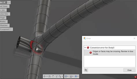 Solved Error The Operation Failed Due To A Self Intersecting Surface