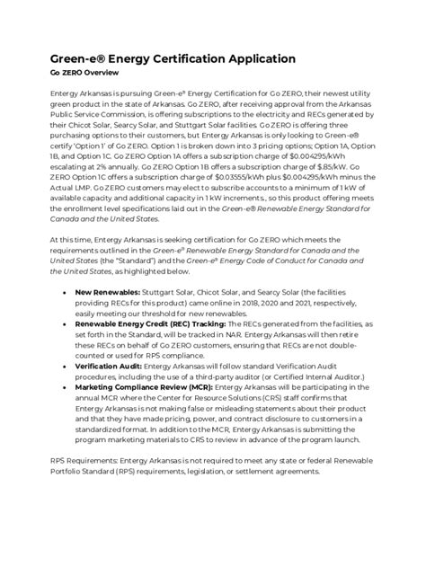 Fillable Online Green E Energy Certification Application Fax Email Print Pdffiller