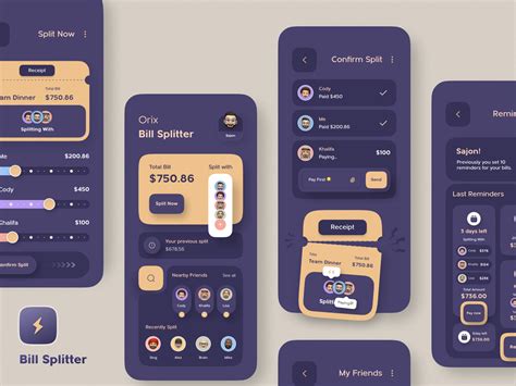 Bill Splitter App By Sajon For Orix Creative On Dribbble