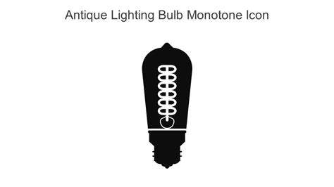 Antique Lighting Bulb Monotone Icon In Powerpoint Pptx Png And Editable Eps Format Ppt Example