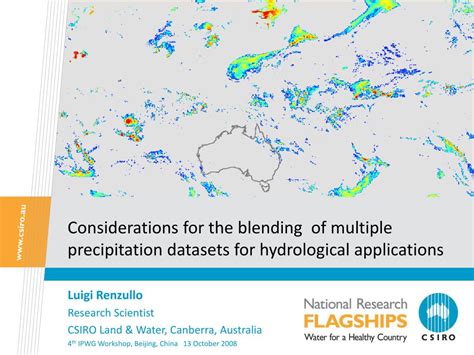 Ppt Considerations For The Blending Of Multiple Precipitation Datasets For Hydrological