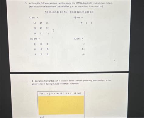 Solved 3 A Using The Following Variables Write A Single