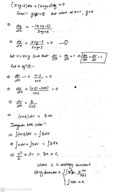 [Solved] solve the following differential equation, and determine the ...