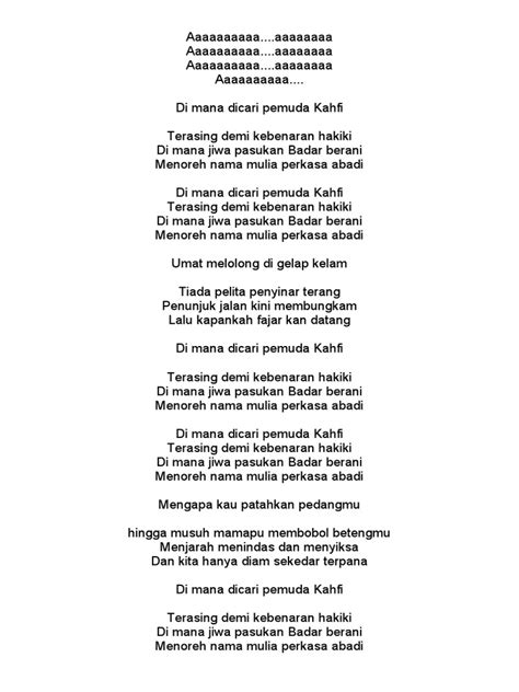 Lirik Nasyid Pemuda Kahfi Pdf