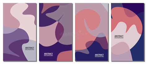 Abstract Wavy Set Background Stock Vector Illustration Of Poster Bright 255006128