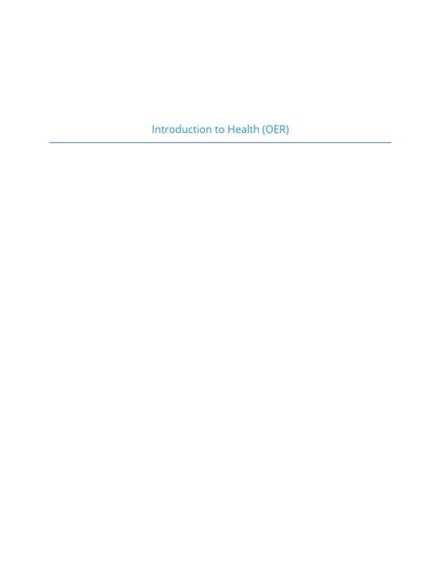 Introduction To Health Oer 1660945316 Pdf