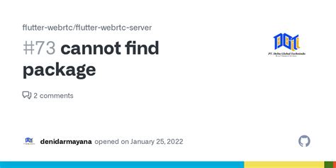 Cannot Find Package · Issue 73 · Flutter Webrtcflutter Webrtc Server