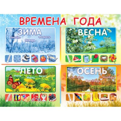 Картинки времена года для дошкольников