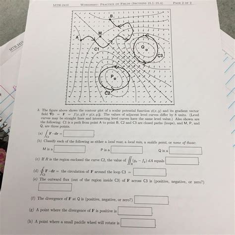 Solved The Figure Above Shows The Contour Plot Of A Scalar Chegg Com