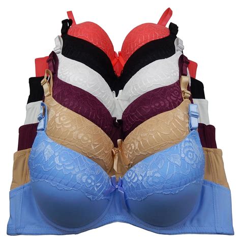 Women Bras 6 Pack Of Bra With B Cup C Cup D Cup Dd Cup Ddd Cup Size