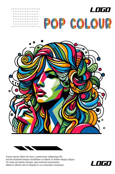 Premium Vector Wpap Pop Colour Women With Cool Hair