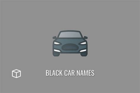 601 black car names to show your dark style programming cube