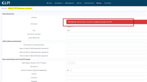 setup authentication others error php notice 8 undefined