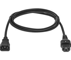 Industrial Hardware 156039 Locking Electronic Equipment Power Cord IEC C14 Plug X IEC C13 Socket