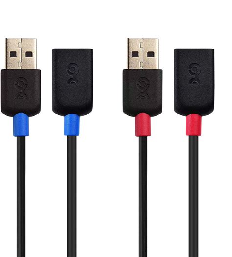 Amazon Com Cable Matters Pack Short Usb To Usb Extension Cable Ft Male To Female Usb