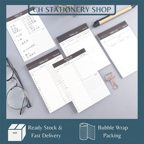 50 Sheet Desk Memo Pad Check List ToDo List Note Pad Daily Schedule Office Stationery Shopee