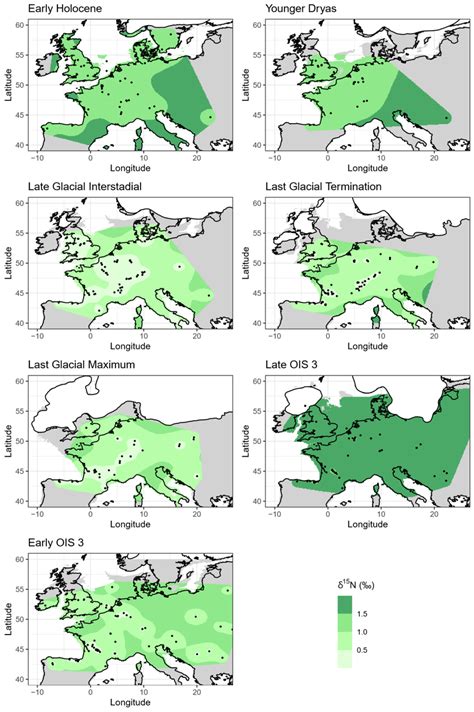 δ 15 n isoscape variance surfaces modelled using random effects only