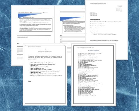 4 Essential Life Coaching Forms Etsy