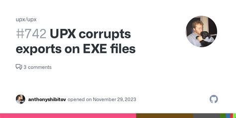 UPX Corrupts Exports On EXE Files Issue 742 Upx Upx GitHub