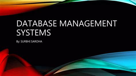 Database Management Systems Ppt