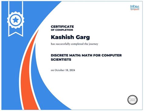 Kashish Garg On Linkedin Discretemath Computerscience Infosysspringboard Continuouslearning