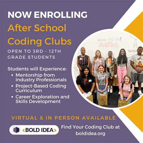 Bold Idea On Linkedin Bold Idea Coding Clubs Are Now Enrolling Find A