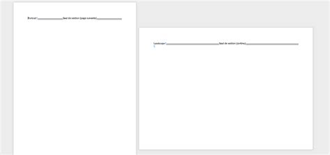 Cpu Word Alternate Portrait And Landscape Sections Using Officer