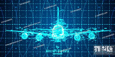 Vector Abstract Plane Big Data Graph Visualization Aircraft