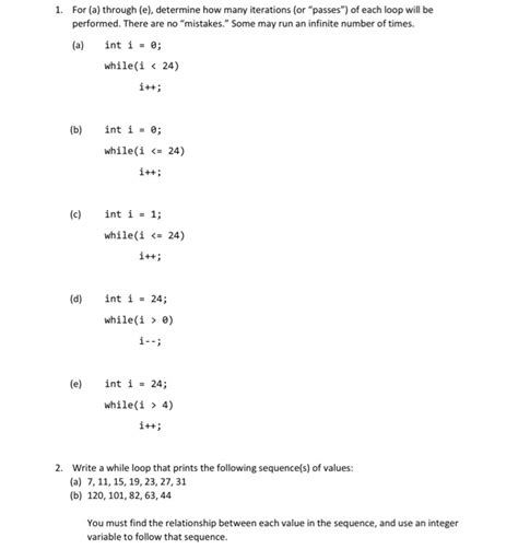 Solved For A Through E Determine How Many Iterations