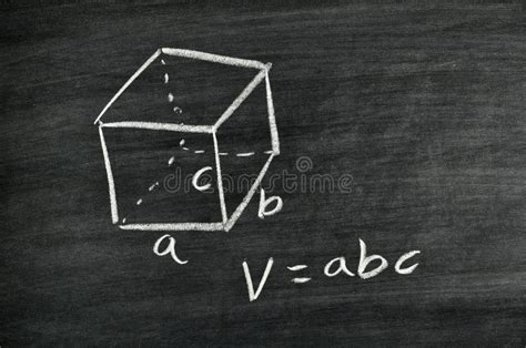 Cuboid Volume Formula Stock Image Image Of Chalkboard